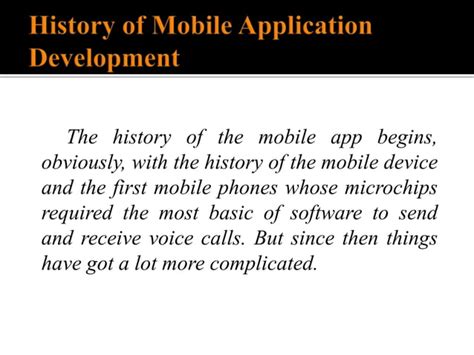 Development of Mobile Application -PPT | PPTX | Operating Systems | Computer Software and ...