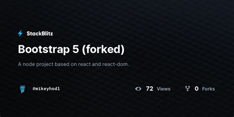 Bootstrap Forked Stackblitz