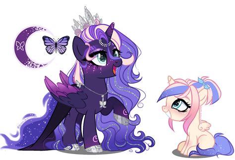 Next Gen Oc Adoptable Princess Luna X Fluttershy By Gihhbloonde On
