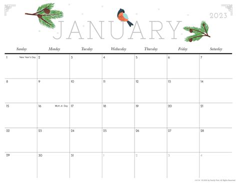 Printable Calendar 2023 Cute 2025 Printable Calendar Free Templates