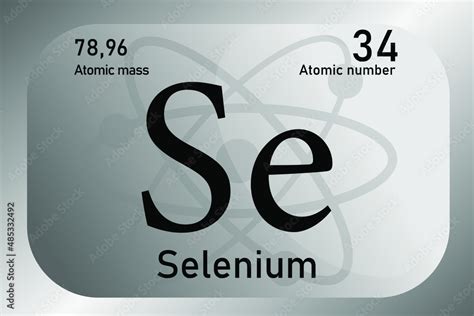 Vector Illustration Of A Sign Symbol Of The Selenium Atom An Element