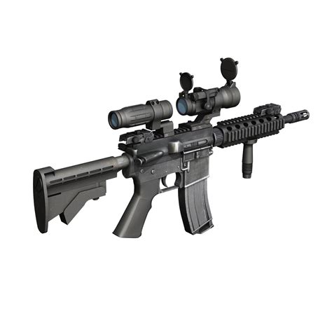 Colt M4a1 Sopmod Aimpoint 3d Model