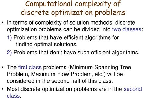ppt solution methods for discrete optimization problems powerpoint