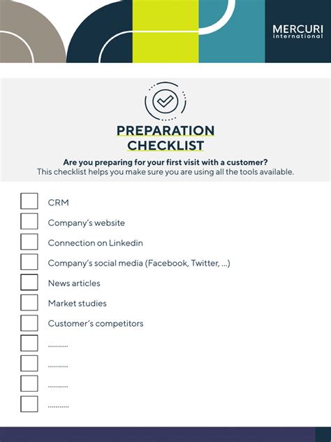 Preparation Check List Pdf