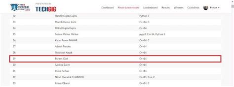 Techgig Code Gladiators On Linkedin Techgig Codegladiators