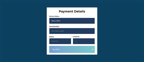 Bootstrap 5 Payment Form With Gradient Button Gradient Payment