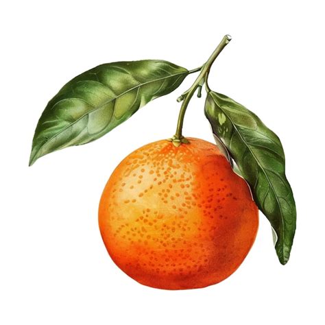 Premium Vector Oranges With Watercolor Leaves Isolated On White