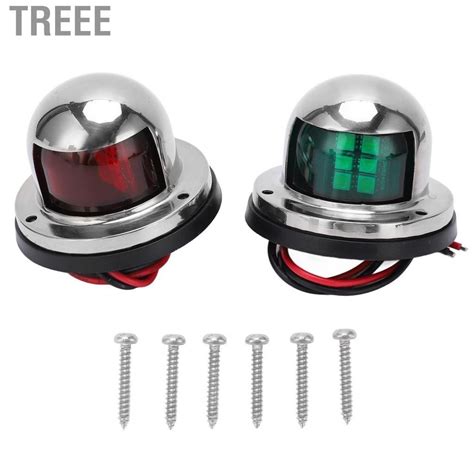 Treee โคมไฟสัญญาณทางทะเลสีแดงสีเขียว 304 สแตนเลสสตีลสำหรับเรือ Shopee