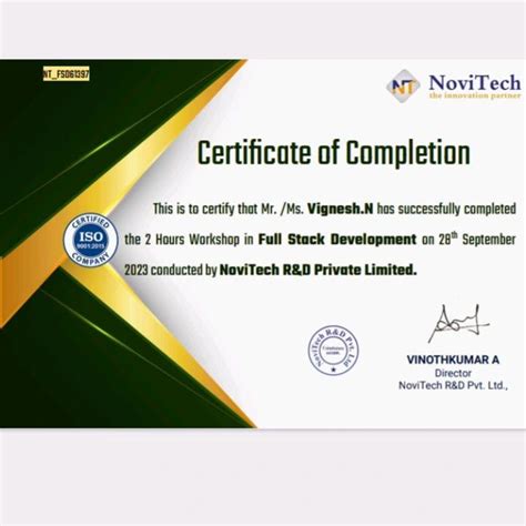 Vignesh N On Linkedin Novitech Learning Professionaldevelopment