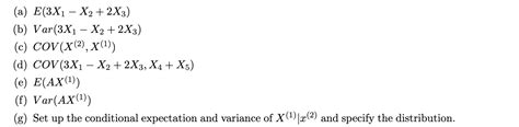 Solved 1 Assume A Random Vector X X1X2X3X4X5 Follows A Chegg Com