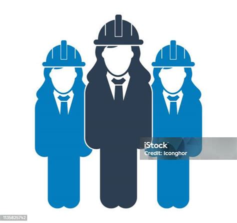 서 있는 남자 엔지니어 팀 아이콘입니다 평면 스타일 벡터 Eps 건설 산업에 대한 스톡 벡터 아트 및 기타 이미지 건설 산업 건설업자 그물망 Istock