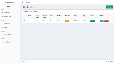 Dormymo Spiderkeeper Admin Ui For Scrapy Open Source Scrapinghub Python