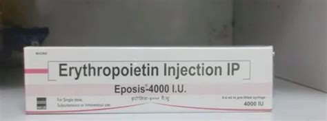 Eposis 4000 Injection At Rs 270 Piece Erythropoietin Injection In New