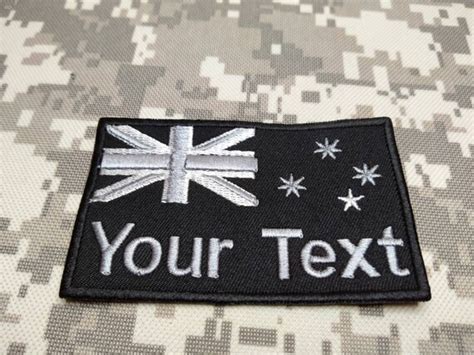 Australia Flag Patch Custom Name Patch Your Text Patch Etsy