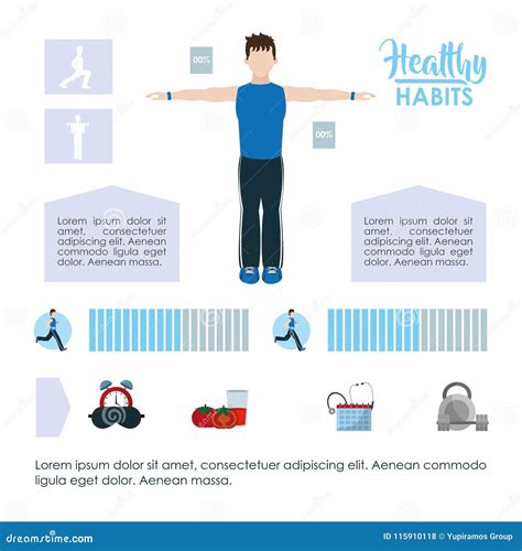 Healthy Habits Infographic Stock Vector Illustration Of Life 115910118