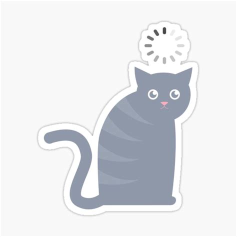 Loading Cat Meme Sticker For Sale By Shawkiabassi Redbubble