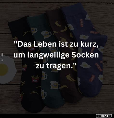 Das Leben Ist Zu Kurz Um Langweilige Socken Zu Tragen Debestede