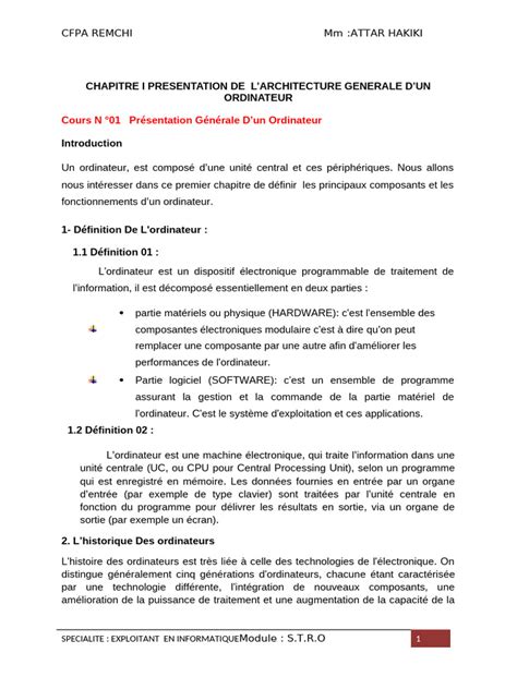 Cours Structure Pdf