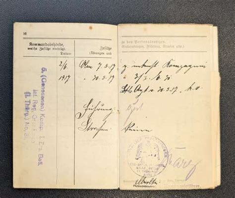 Imperial German Military Pass