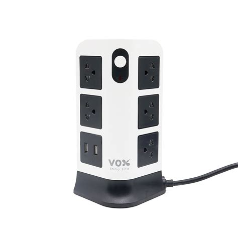 ปลั๊กไฟ Vox Nova Series Tower Power Strip Nv T2112u 11 ช่อง 2 Usb 2