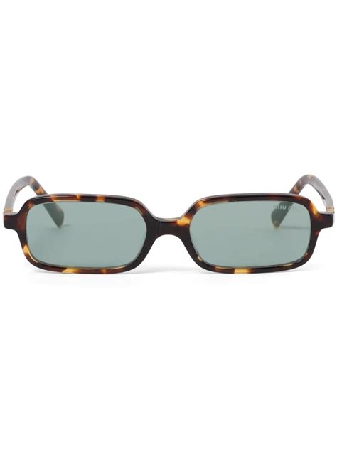 Miu Miu Eyewear Regard Sunglasses Brown Farfetch