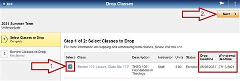 how do i drop or withdraw from classes marquette central