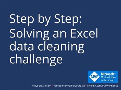 Owen Price Excel Solving A Challenge Step By Step Pdf