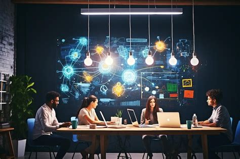 Premium Photo Advertising Agency Creative Team Brainstorming Generative Ai