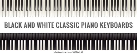 Piano Keyboards Classic Inverted Keys Color Stock Vector Royalty Free