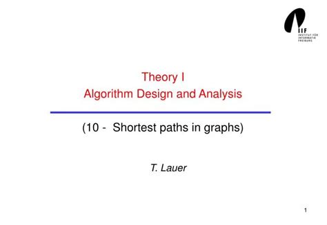 ppt theory i algorithm design and analysis 10 shortest paths in graphs powerpoint