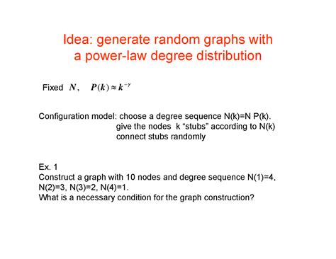Notes On Generate Random Graphs With A Power Law Degree Distribution