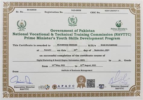 Muhammad Zeeshan On Linkedin Navttc Navttc Iobm Certification Professionaldevelopment…
