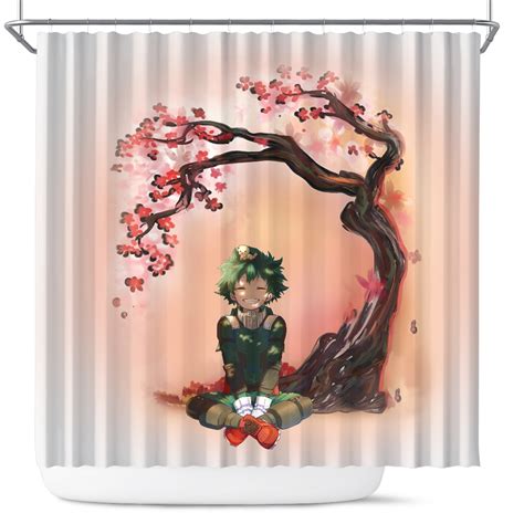 Midoriya Izuku My Hero Academia Anime Cherry Blossom Japan Shower Curt
