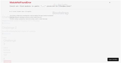 bootstrap forked codesandbox