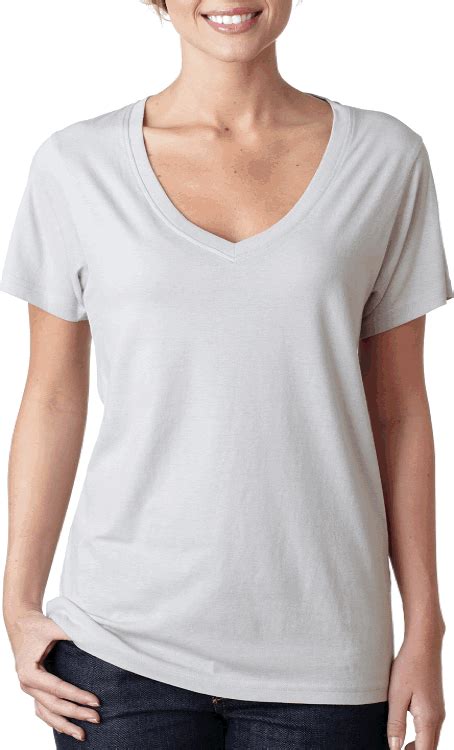 Demo Ladies Sheer V Neck Tee Items4housedecoration Lookbeautiful