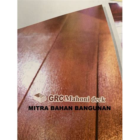 Jual Mahoni Deck Grc Board 20mm X 30cm X 24m Dek Grc Lisplank Grc