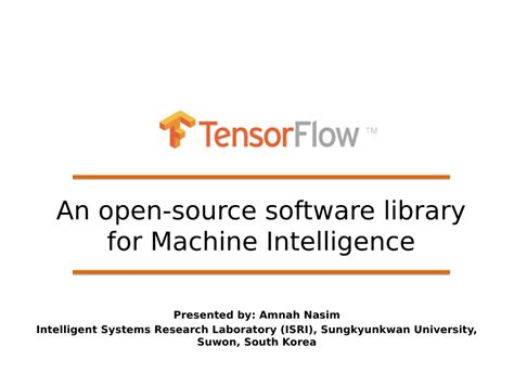 pdf tensorflow an open source software library for machine intelligence
