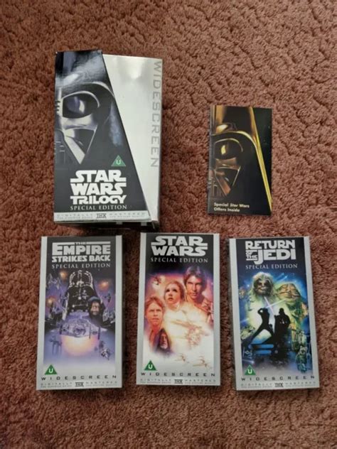 VINTAGE STAR WARS Trilogy Special Edition Widescreen VHS Silver Boxset PicClick UK