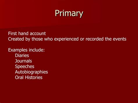 Primary Source Or Secondary Ppt Primary Source Or Secondary Ppt