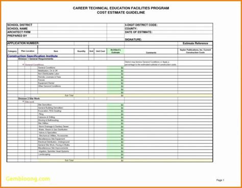 Csi Divisions Excel Spreadsheet With Csi Divisions Excel Spreadsheet