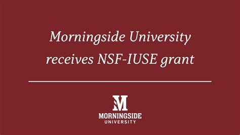 morningside university received nsf iuse grant for humble program
