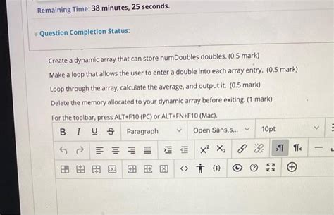 Solved Create A Dynamic Array That Can Store NumDoubles Chegg