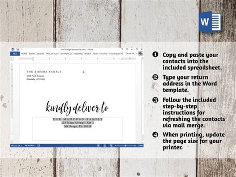 microsoft word envelope address template creasl