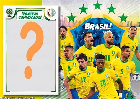 Montagem Copa Do Mundo Convocado Para Copa Colagem De Foto