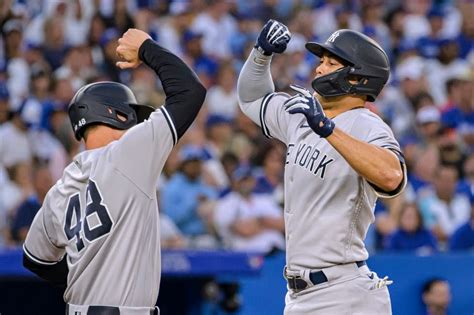 Yankees Anthony Rizzo Y Giancarlo Stanton Soltaron Enormes Jonrones