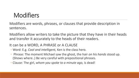 SOLUTION Modifiers And It S Types Studypool