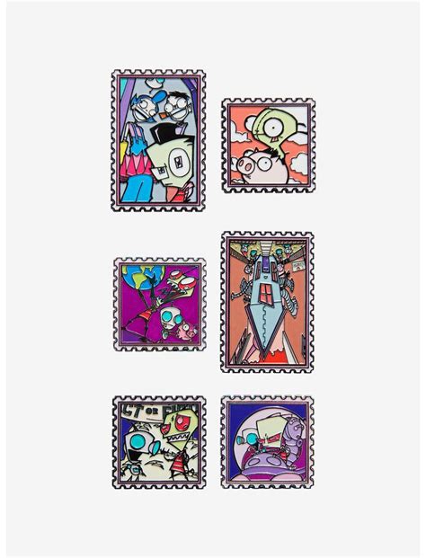 Invader Zim Stamps Blind Box Enamel Pin Hot Topic