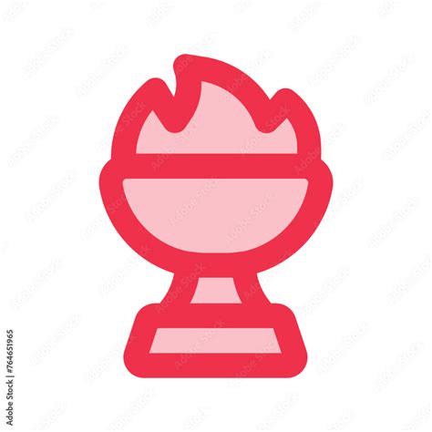 Torch Outline Fill Icon Stock Vector Adobe Stock