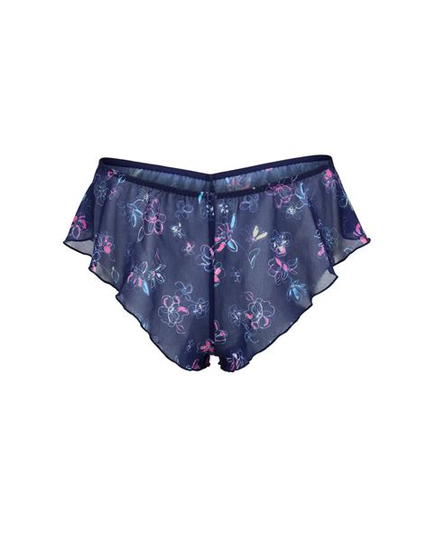 Graciela Cheeky Floral Blue Flutter Panty Adore Me