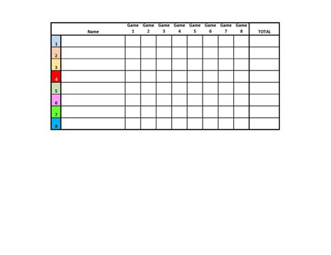8 Player Euchre Tournament Score Sheet And Rotations Pdf Printable